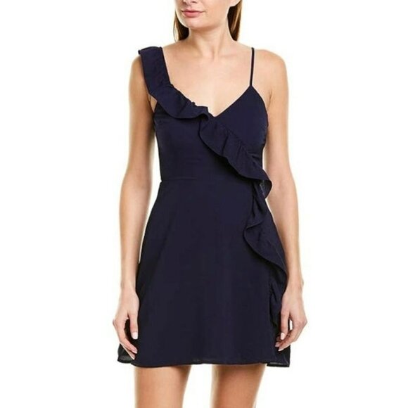 BB Dakota | Dresses | Bb Dakota Asymmetric Ruffle Mini Dress In ...